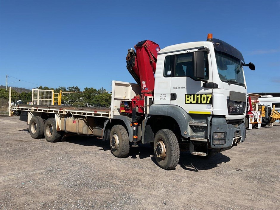 2012 MAN TGA 8 x 8 Crane Truck Auction (0001-7053268) | Grays Australia