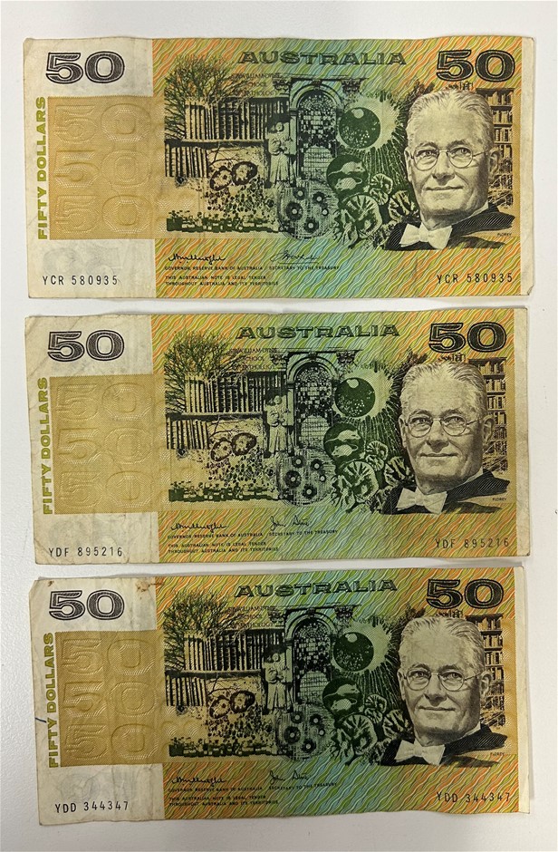 3 x Australian Bank Notes Auction (0082-2560494) | Grays Australia