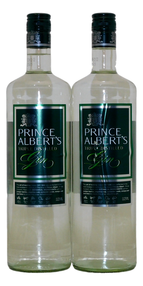 Prince Albert Triple Distilled Gin (2x 1.125L). England. Auction (0082 ...