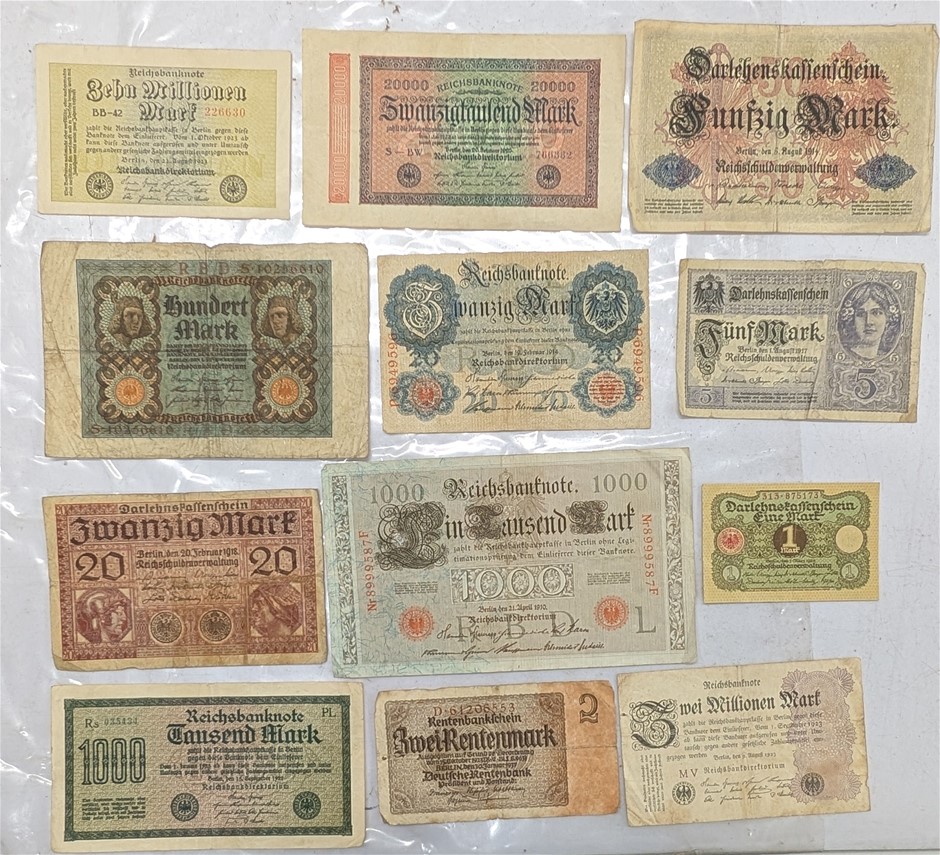 Old German Germany Banknote collection Auction (0047-2560835) | Grays ...