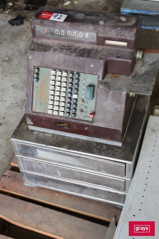 Sweda Vintage Cash Register with Cash Drawers Auction (0092-5057780 ...
