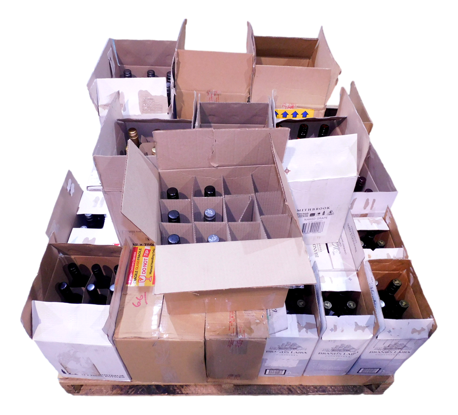 Pick Up Pallet of Wine Approx 22 Assorted Cartons of Wine Auction (0001 ...