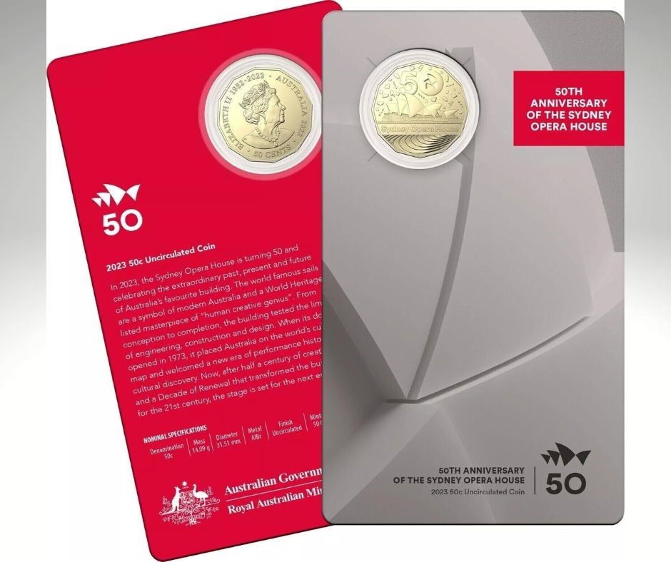 2023 50th Anniversary of the Sydney Opera House - 50c Uncirculated Coin ...