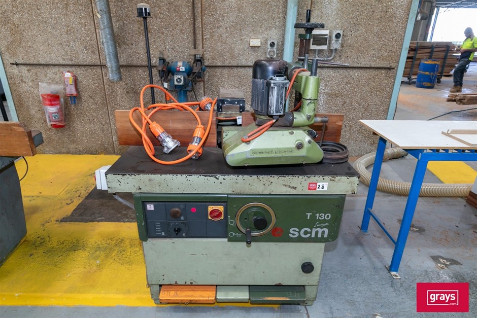 SCM T 130 N Spindle Moulder Machine with Power Feed Drive Auction (0028 ...