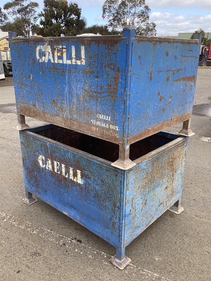 2 x Metal Stillage Storage Boxes Auction (0007-3030541) | Grays Australia