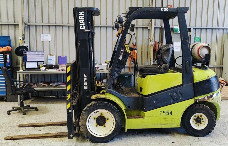 2012 CLARK C30L Forklift - 2.5t - 4.7m - LPG (DANDENONG) Auction (0001 ...