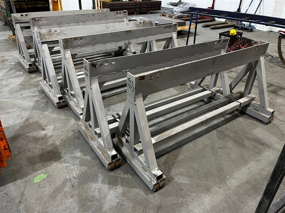 6 x Heavy Duty Steel Work Stands with Wheels Auction (0032-5058025 ...