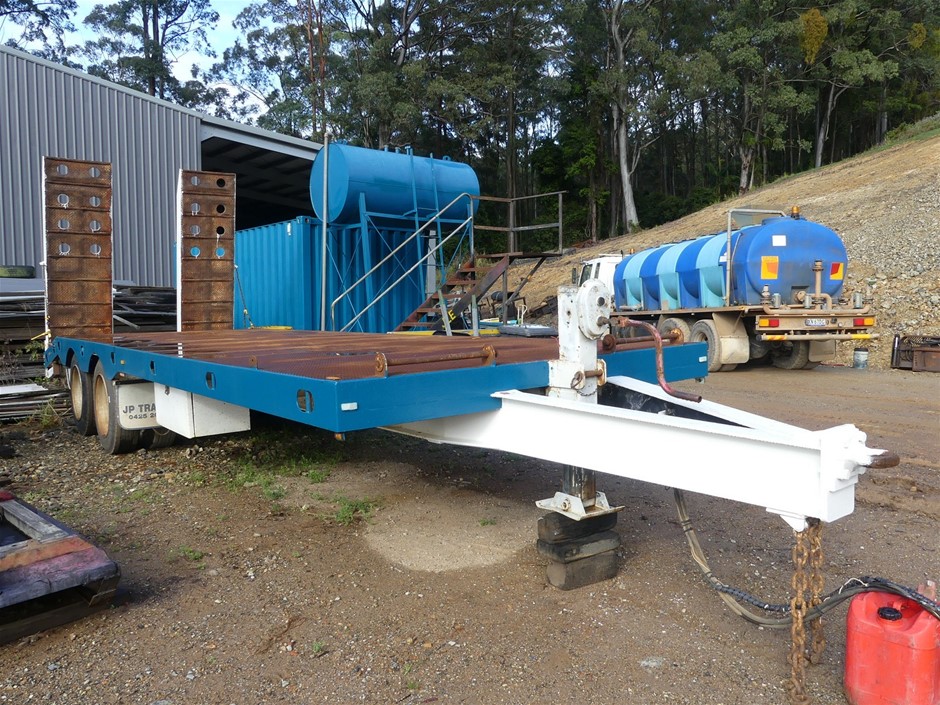 2010 J & M Pace Tandem axle trailer Flat Top Beaver Tail Trailer ...