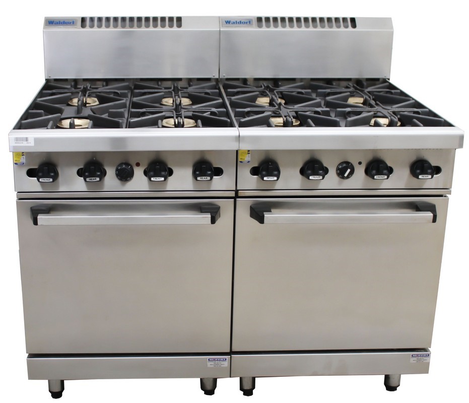 WALDORF NATURAL GAS 8 BURNER STOVE WITH DOUBLE OVEN Auction (0025 ...