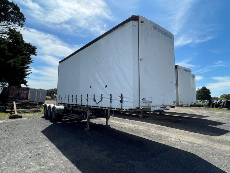 2007 Krueger ST-3-38 Triaxle Curtainsider Lead Trailer Auction (0002 ...