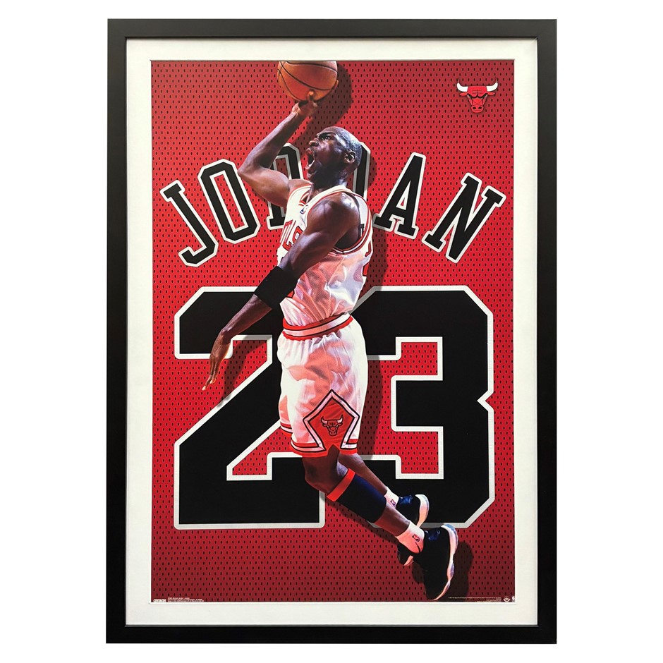 MICHAEL JORDAN LICENSED PRINT FRAMED Auction (0111-2561920) | Grays ...
