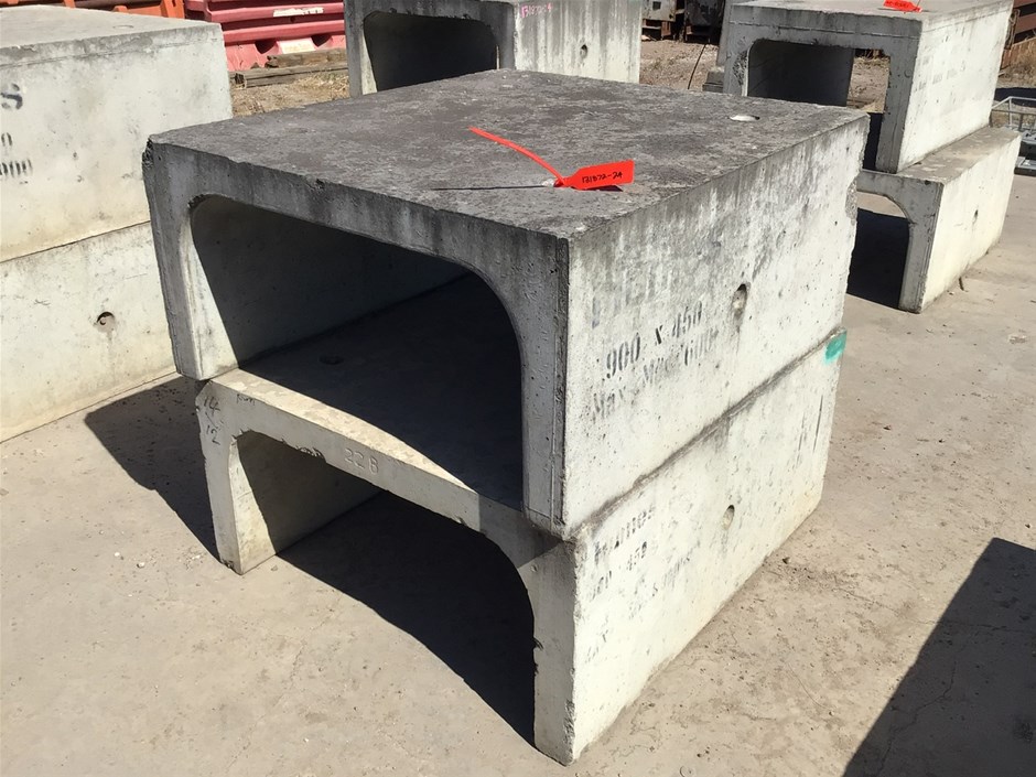 8 x Concrete U Shape Drain Pits Auction (0023-3031176) | Grays Australia
