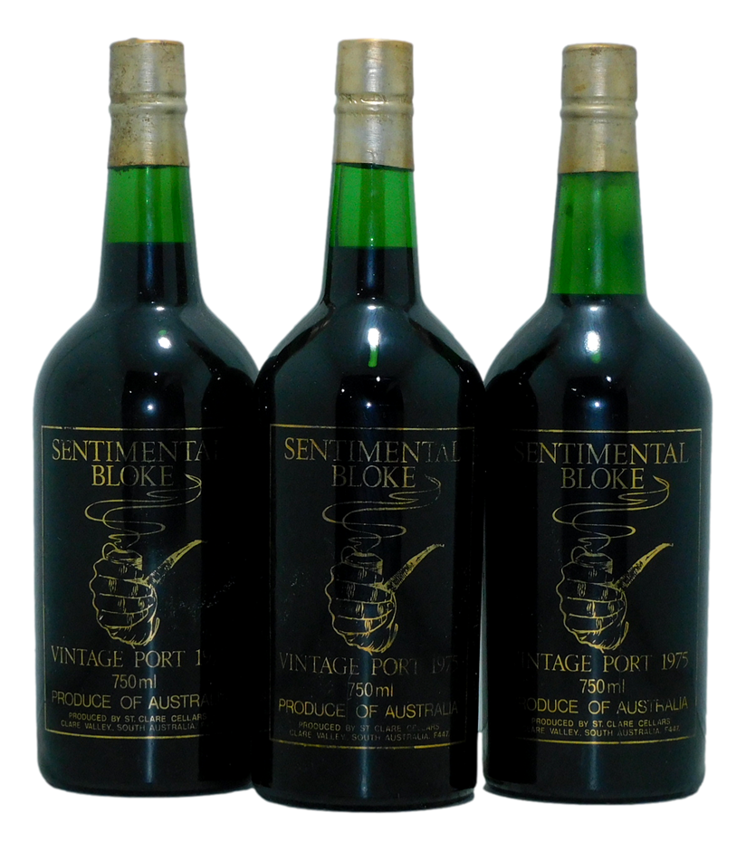 SENTIMENTAL BLOKE VINTAGE PORT 1975 ST CLARE CELLARS (3x 750mL), Aus ...