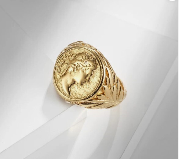 Jjulius Caesar Vintage Coin Head Ring, Roman Empire Auction (0023 ...