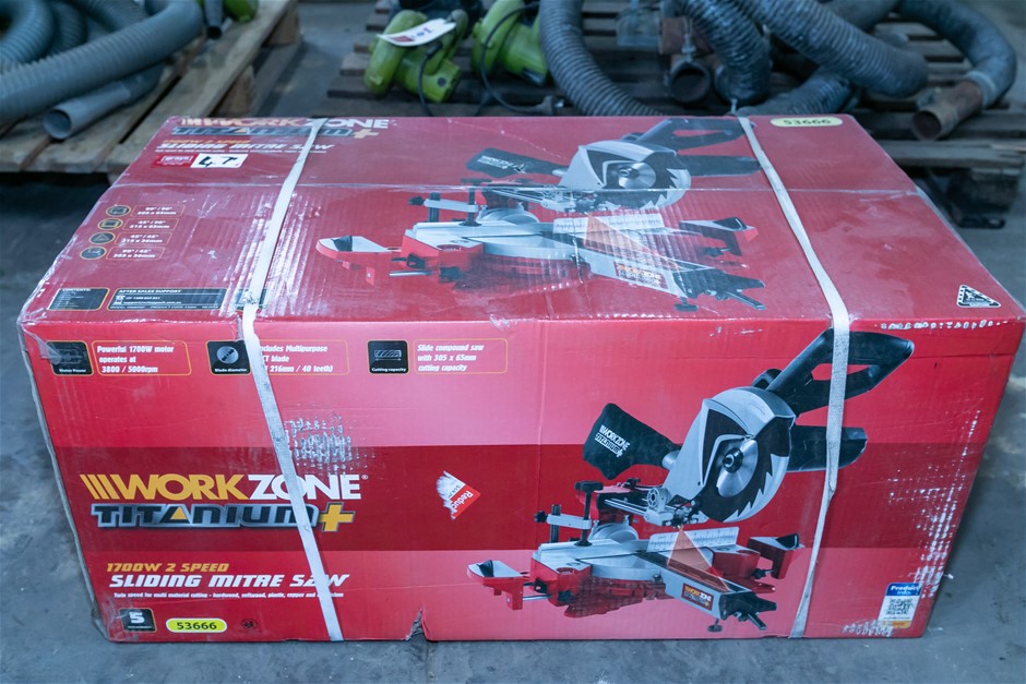 Workzone 52666 Unused Sliding Mitre Saw Auction (0047-5058208) | Grays ...