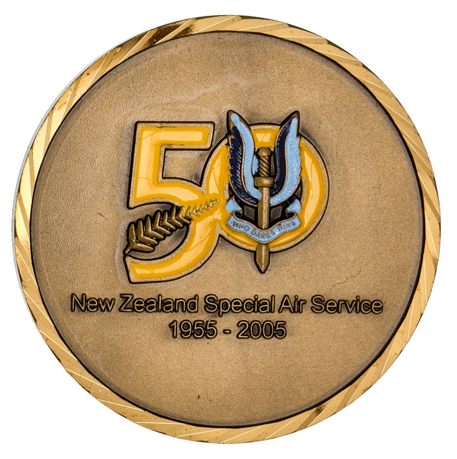 New Zealand Special Air Service, 1955-2005, 50th jubilee challenge coin ...