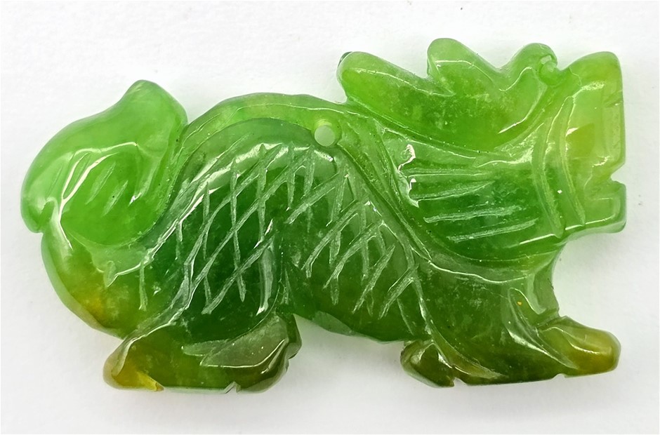 HAND CARVED JADE DOG OF FOO FIGURE Auction (0003-2565587) | Grays Australia