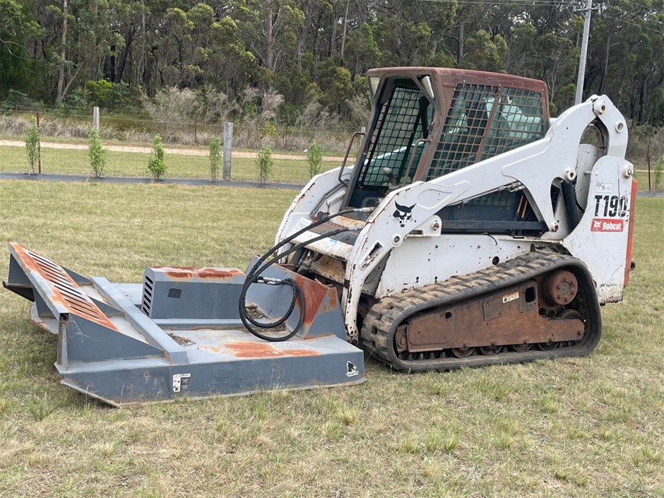 BOBCAT T190 Pozy Track Skid Steer with Slasher Attachment Auction (0010-5058737) | Grays Australia