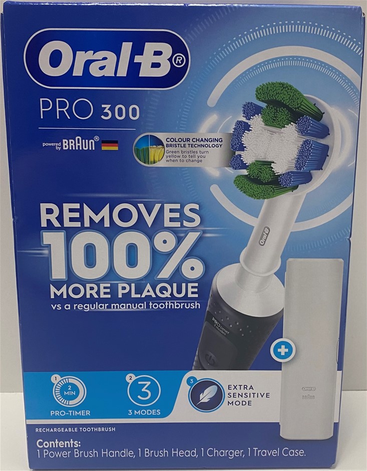 ORAL-B Powered by BrAun PRO 300 Electric Tooth Brush Auction (0103 ...