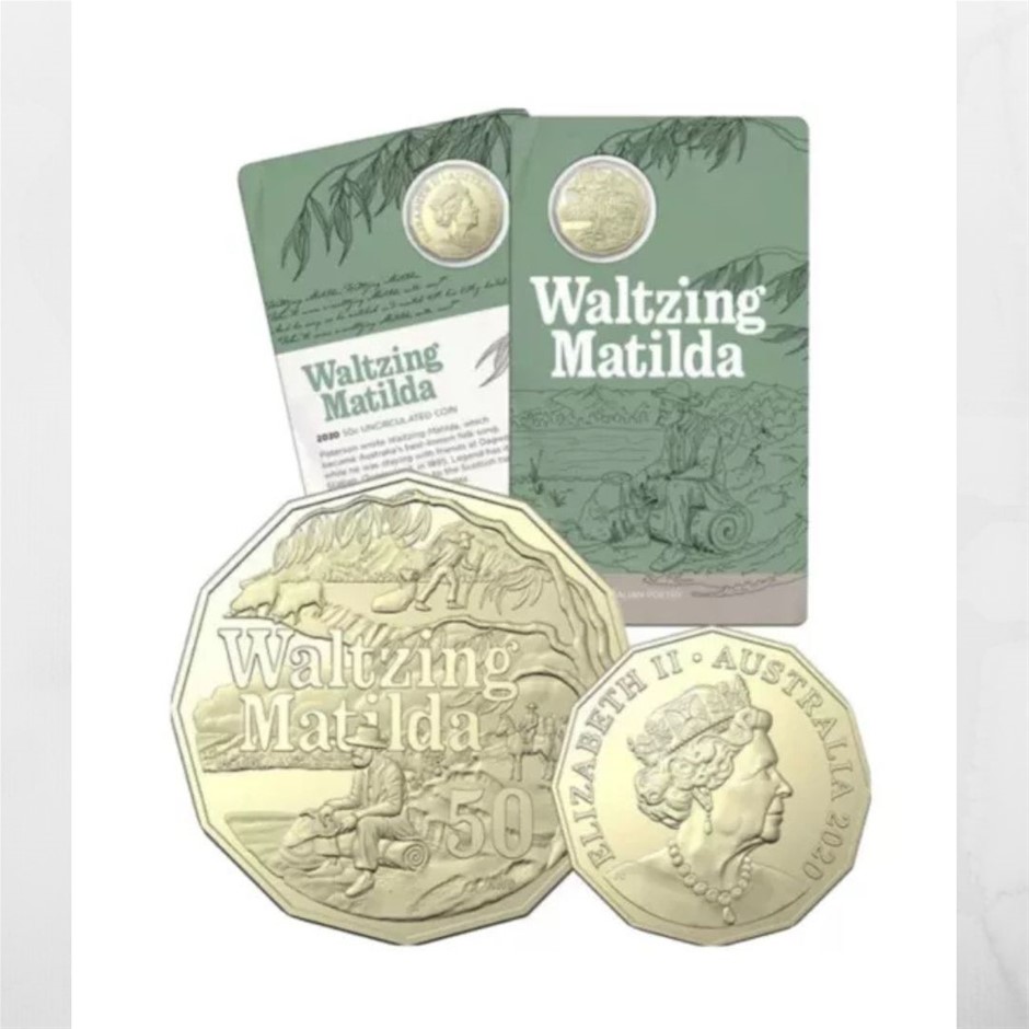 Australia: 2020 50c Banjo Paterson - Waltzing Matilda Gold Gilt Auction ...
