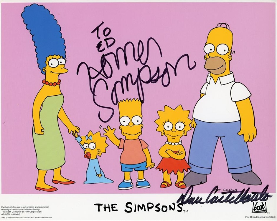 THE SIMPSONS SIGNED BY DAN CASTELLANTA (HOMER) Auction (0017-2563374 ...