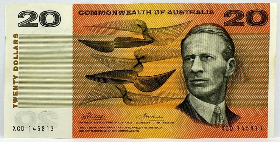 1972 COMMONWEALTH OF AUSTRALIA $20 BANKNOTE (EXTREMELY FINE) Auction ...