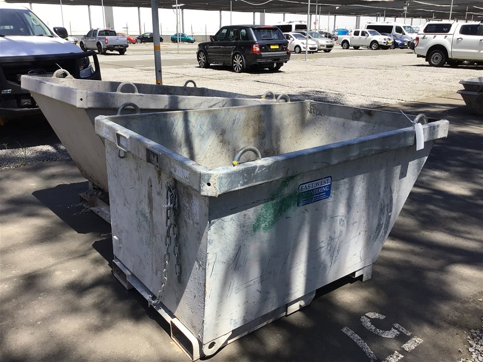 2 x 2023 East West Engineering Self Dumping Galvanise Bins Auction ...