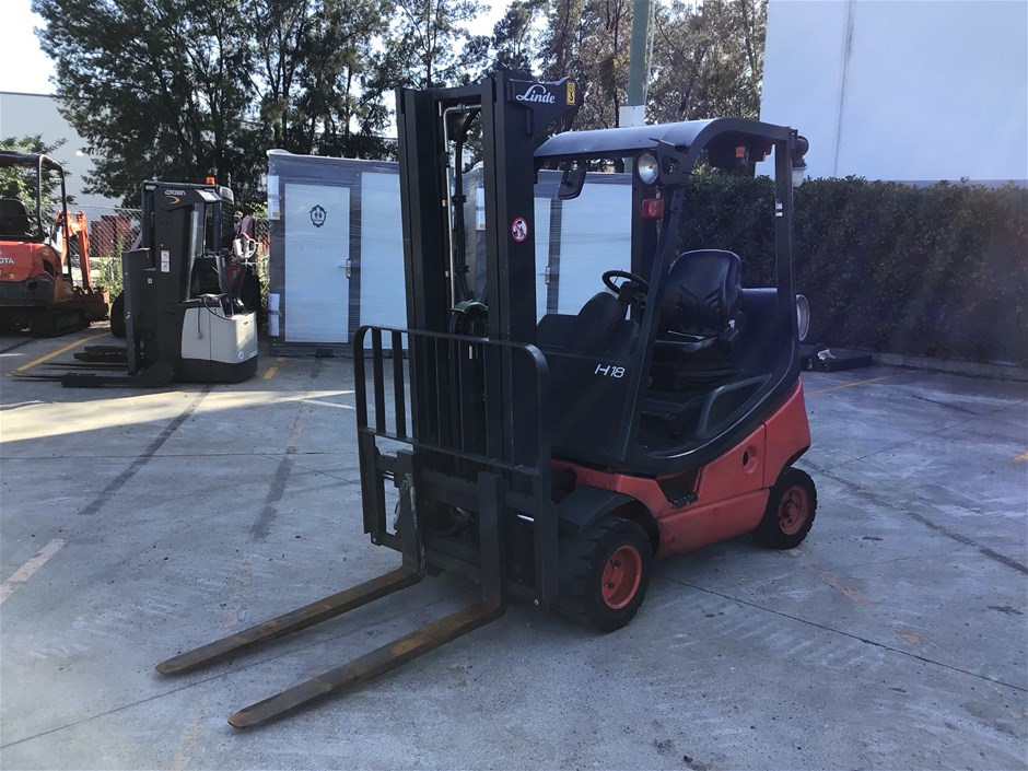 Linde H18 Counterbalance Forklift Auction (0081-5058975) | Grays Australia