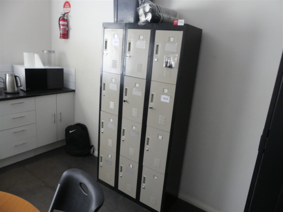 12 Bank Personal Single Lockers Auction (0906-5058766) | Grays Australia