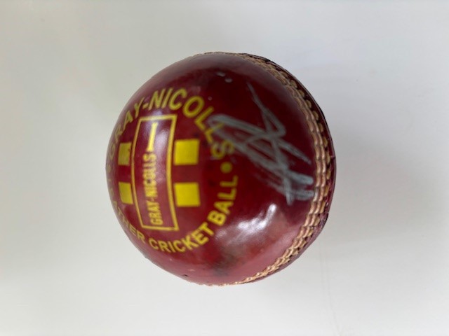 10 WICKETS IN AN INNINGS GREAT AJAZ PATEL SIGNED CRICKET BALL Auction ...