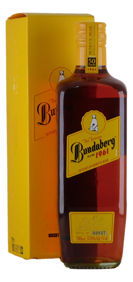 Bundaberg The Famous Rum 1961 50th Birthday Limited Edition 2011 (1x 700mL) Auction (0039 ...