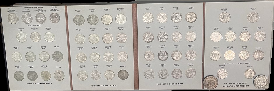 Complete Set of Australia Silver Crown & Florin Coins Albums with 61 ...