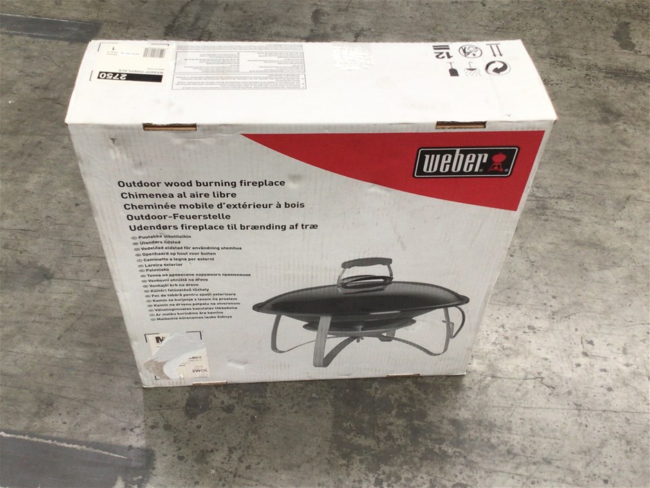 Weber Outdoor Wood Burning Fireplace Auction (0011-5059017) | Grays ...