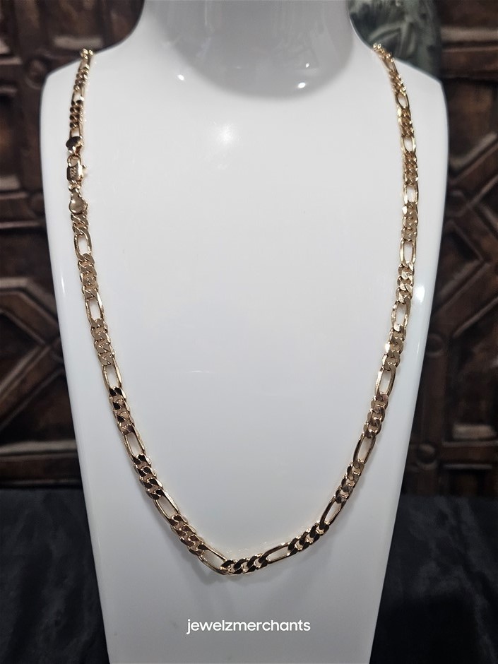 22k Rose Gold Filled Figaro Chain stamped(22K)-55cm-Quality Guarantee ...