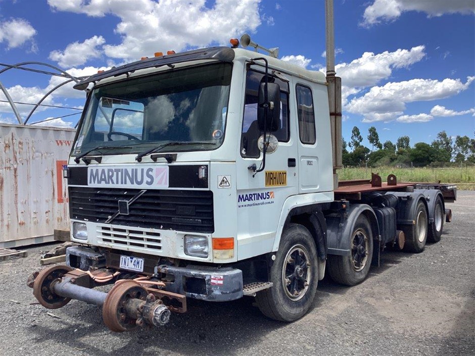 1990 Volvo FL7 8 x 4 Cab Chassis Truck Railway Maintenance Unit Auction ...