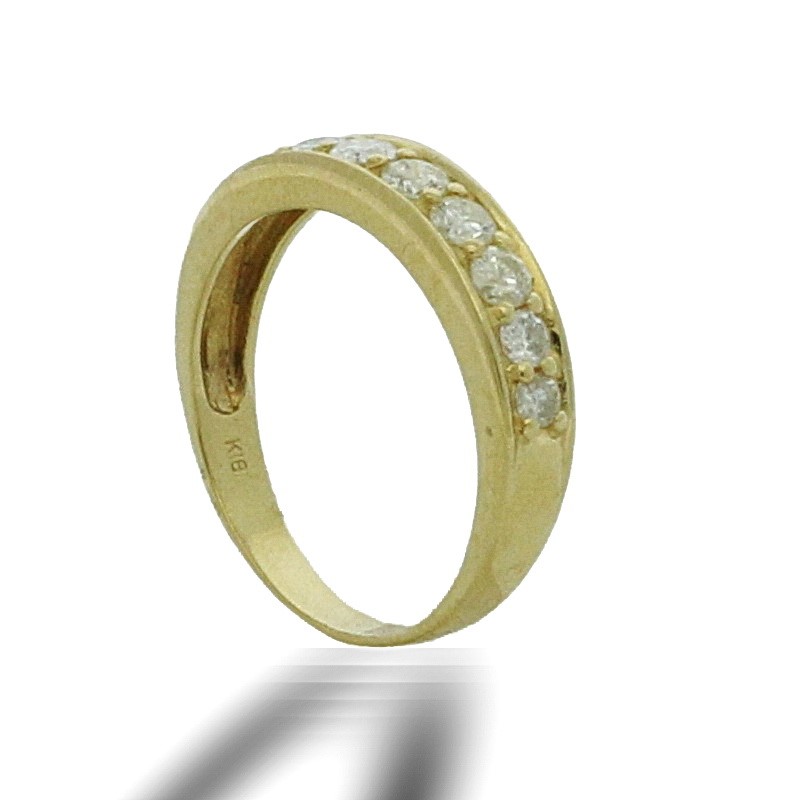 18ct yellow gold low half round tapered wedding ring Auction (0011 ...