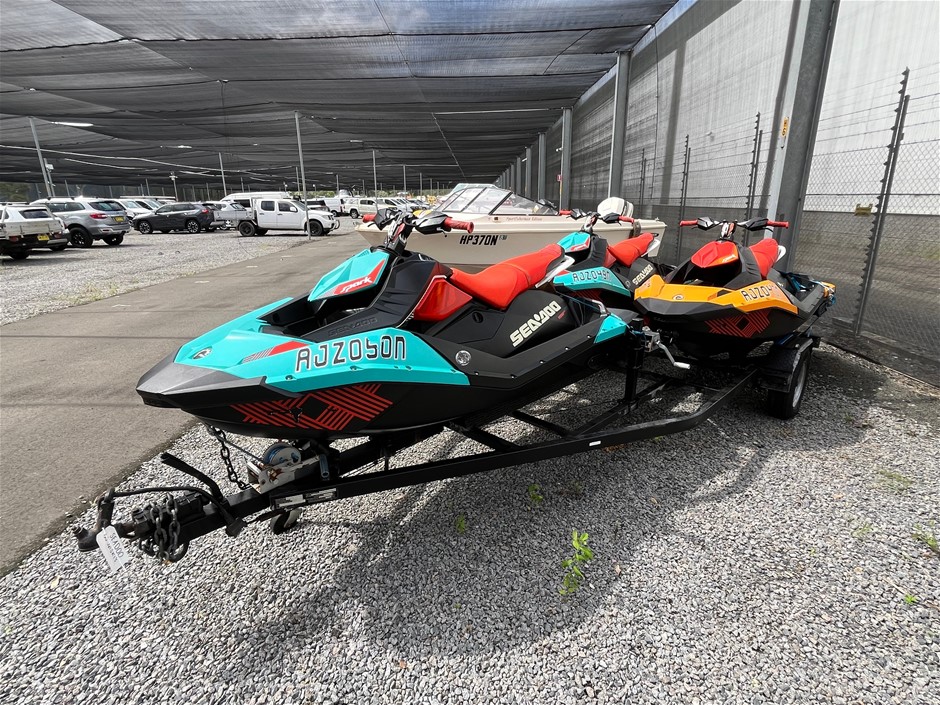 3x 2018 Seadoo Spark Trixx on Tripple Tandem Trailer Auction (0001 ...
