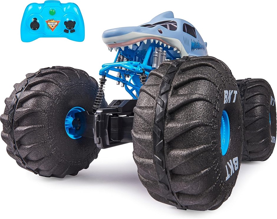 MONSTER JAM Official Mega Megalodon All-Terrain Remote Control Monster ...