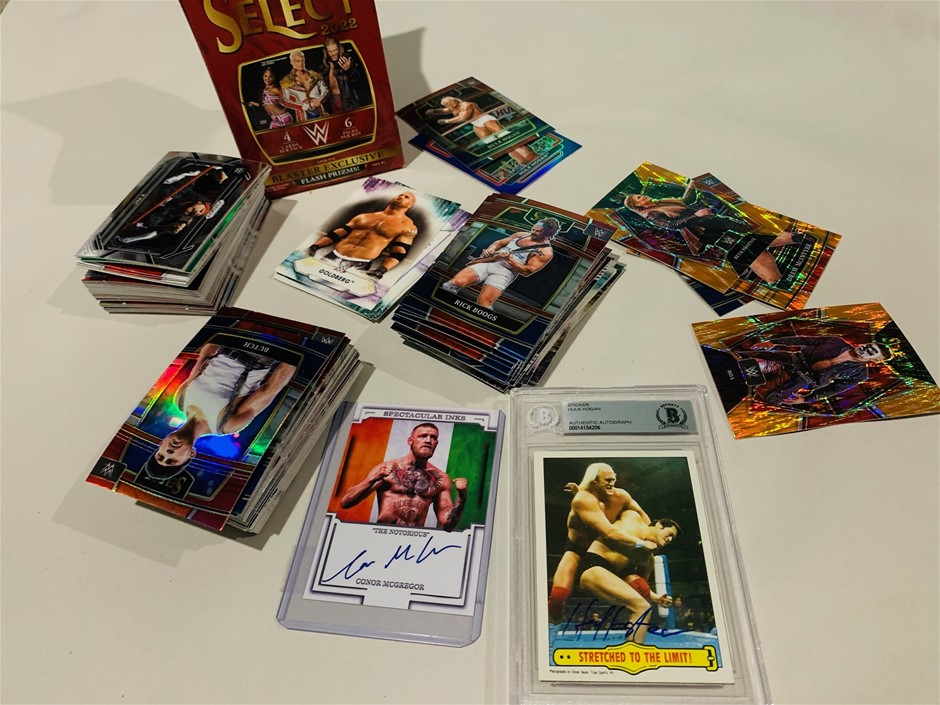 Around 150 UFC/WWE or fight cards, hulk hogan cards, autograph card ...