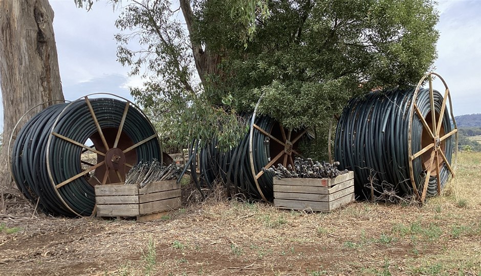3 x Reels of Irrigation Hosing & Sprinklers Auction (0021-3032208 ...