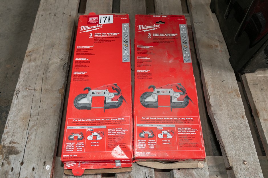 Milwaukee Band Saw Blades (Unused Qty 4) Auction (0171-5059069) | Grays ...