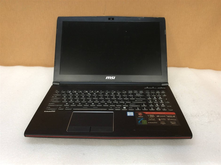 MSI MS-16J9 Laptop i7-7700HQ 8GBRAM/120GB Black Auction (0003-2565697) | Grays Australia