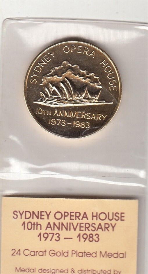 1983 Sydney Opera House 110th Anniversary, 24 Carat Gold Plated Auction ...