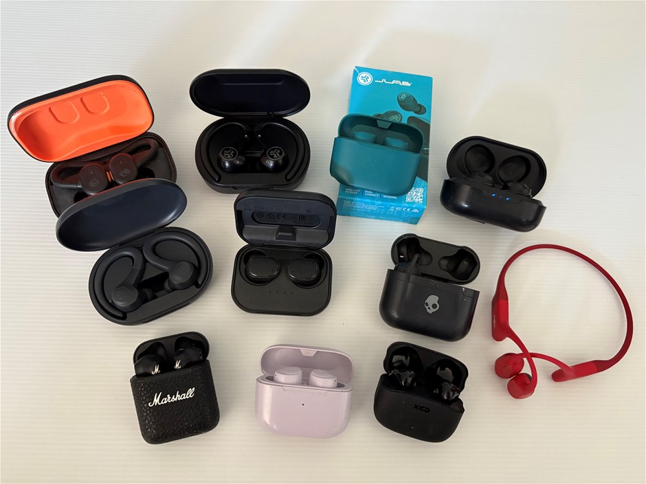 JLAB, Skullcandy, Marshall Various Earbuds (Lot of 11) Auction (0004 ...