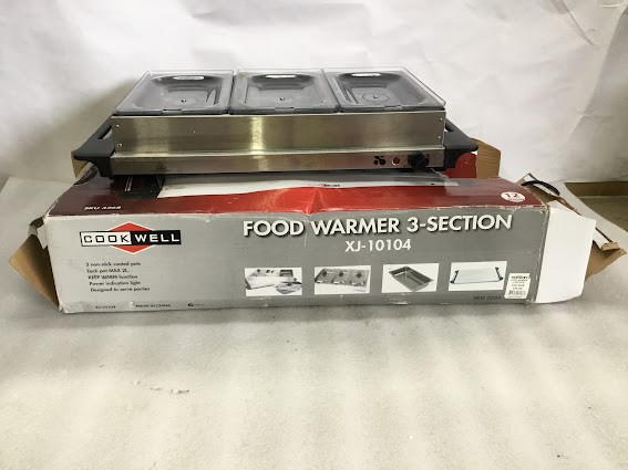COOKWELL XJ-10104/Mix Brand 3-SECTION Food Warmer *2 Auction (0010 ...