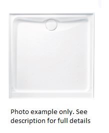 Ivory Polymarble Shower Base 1000x1000 Rear Outlet. Anti skid surface ...