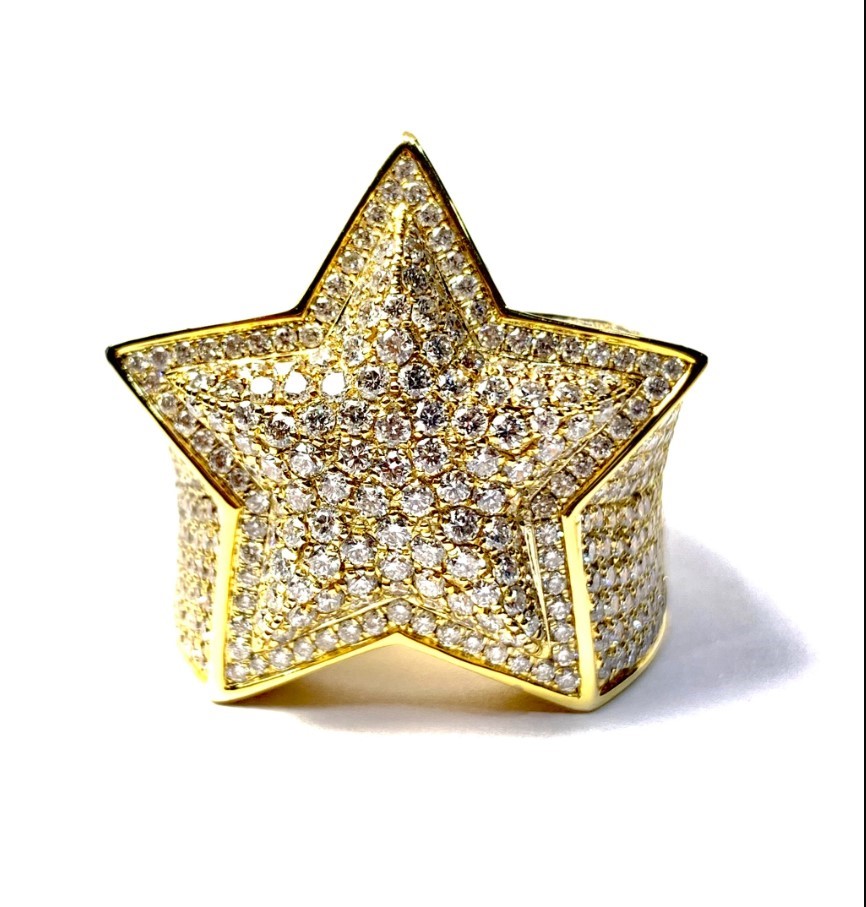 3D Star Ring w/ 5 Times 18K Yellow Gold Plating Auction (0020-2566094 ...