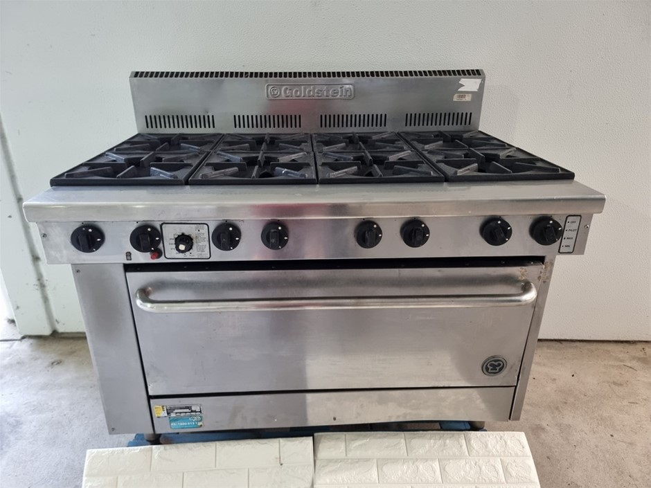 Goldstein Gas 8 Burners Stove With Oven With Oven Auction (0011-5059413 ...
