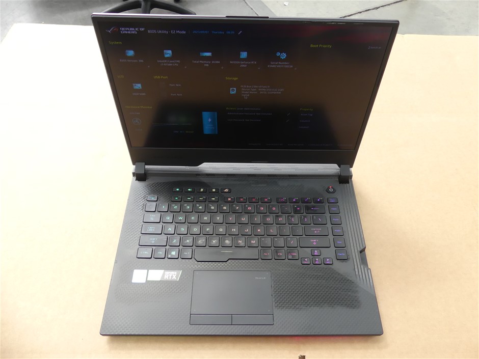 ASUSTeK COMPUTER INC. ROG Strix G531GV_G531GV Notebook Auction (0009 ...
