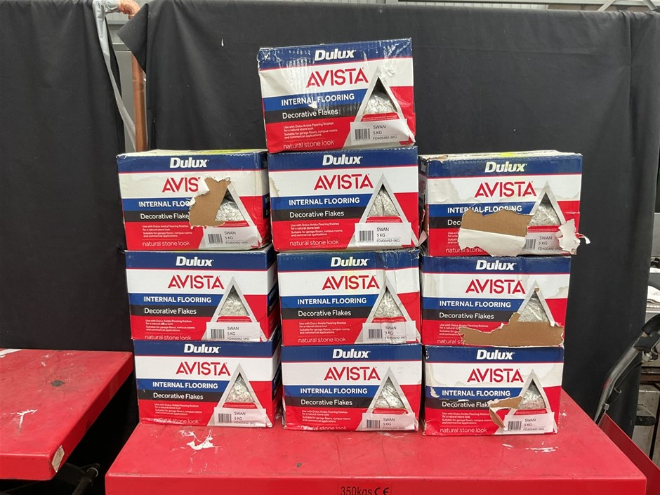 10 x 5kg Boxes of Dulux Avista Internal Flooring Decorative Flakes ...